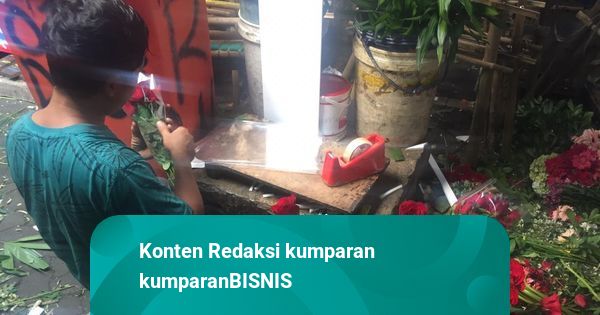 Lesunya Penjualan Bunga di Pasar Kembang Cikini saat Valentine ...